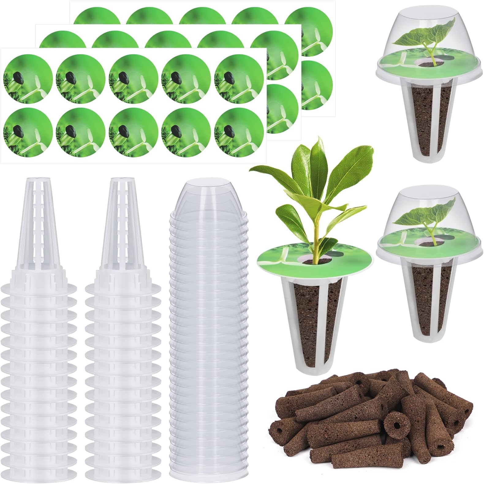 Amazon.com : 150 PCS Hydroponic Pods Kit, Seed Pods Kit for Aerogarden ...