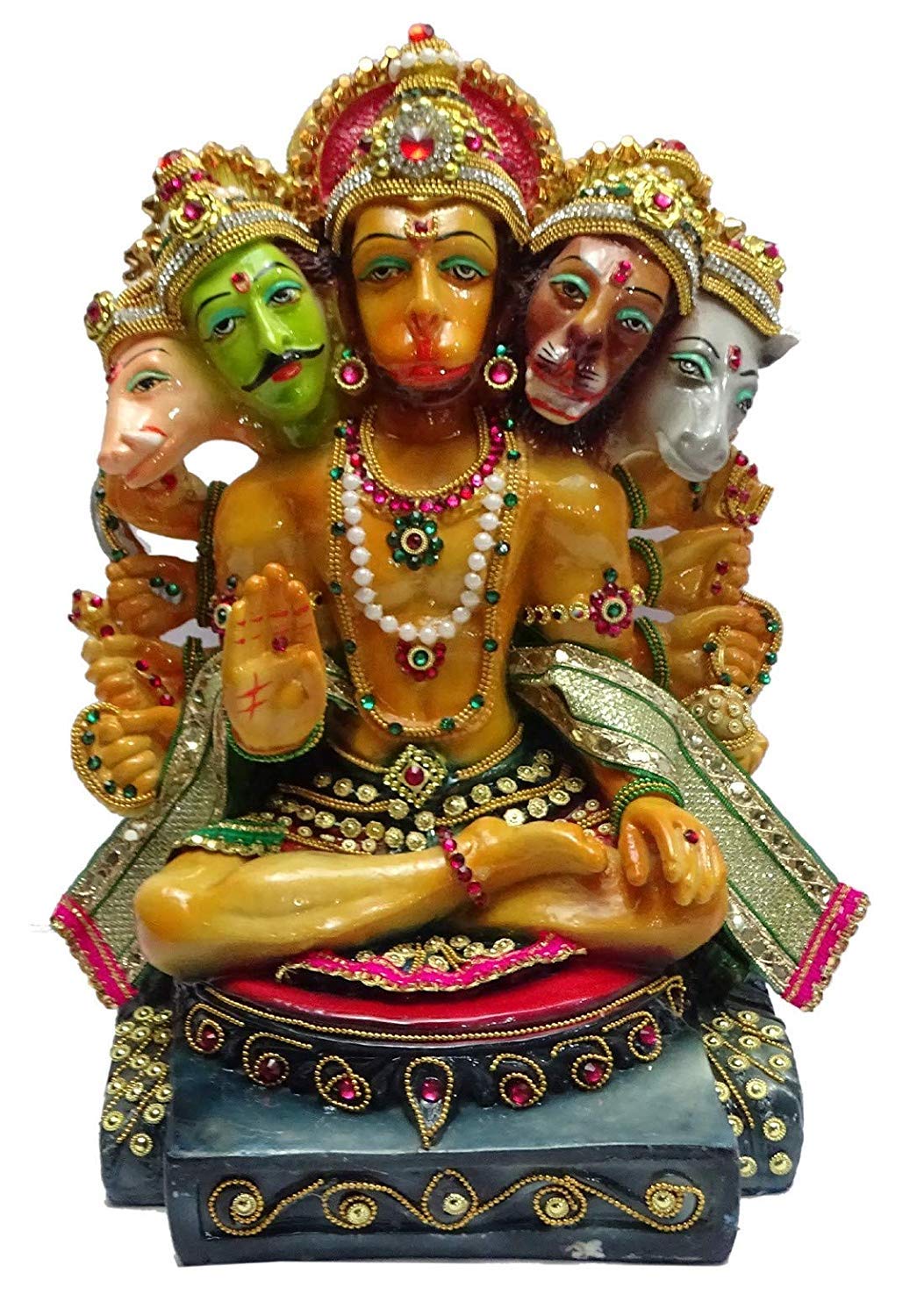 Buy Panch MUKHI Hanuman Idol/PANCHMUKHI Hanuman Resin Statue ...