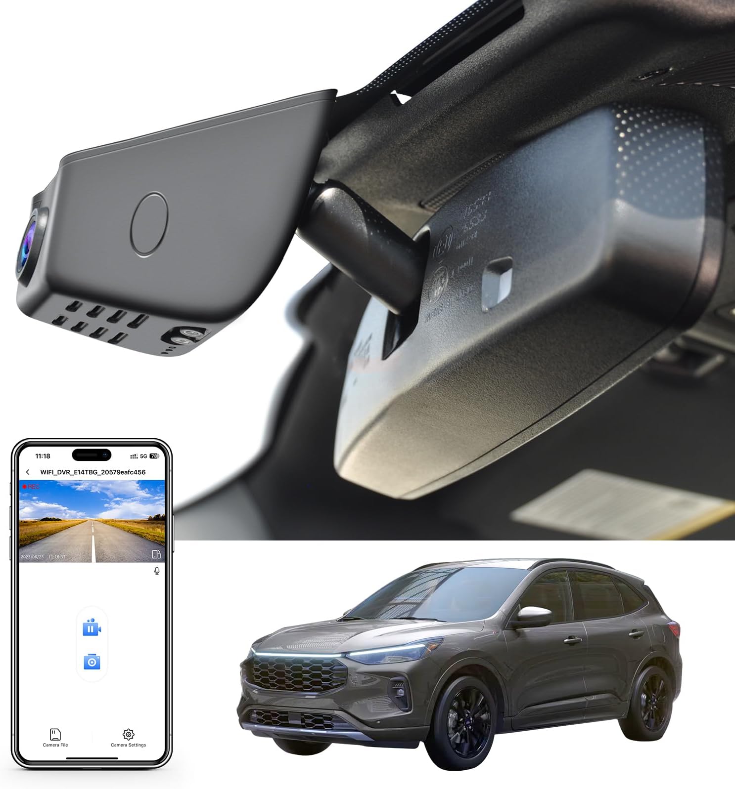 Amazon.com: Mangoal 4K Dash Cam fit for Ford Lincoln Nautilus Gen2 ...