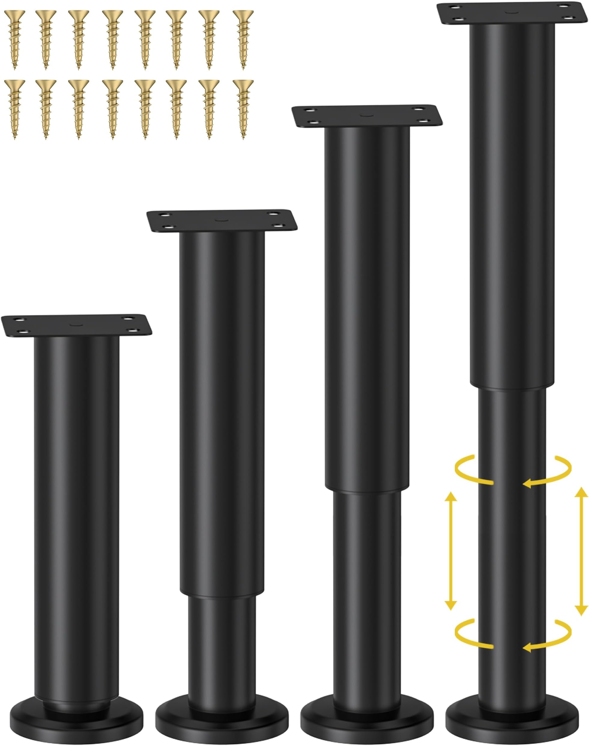 Amazon.com: appacare 2PCS Adjustable Bed Support Legs Bed Frame ...