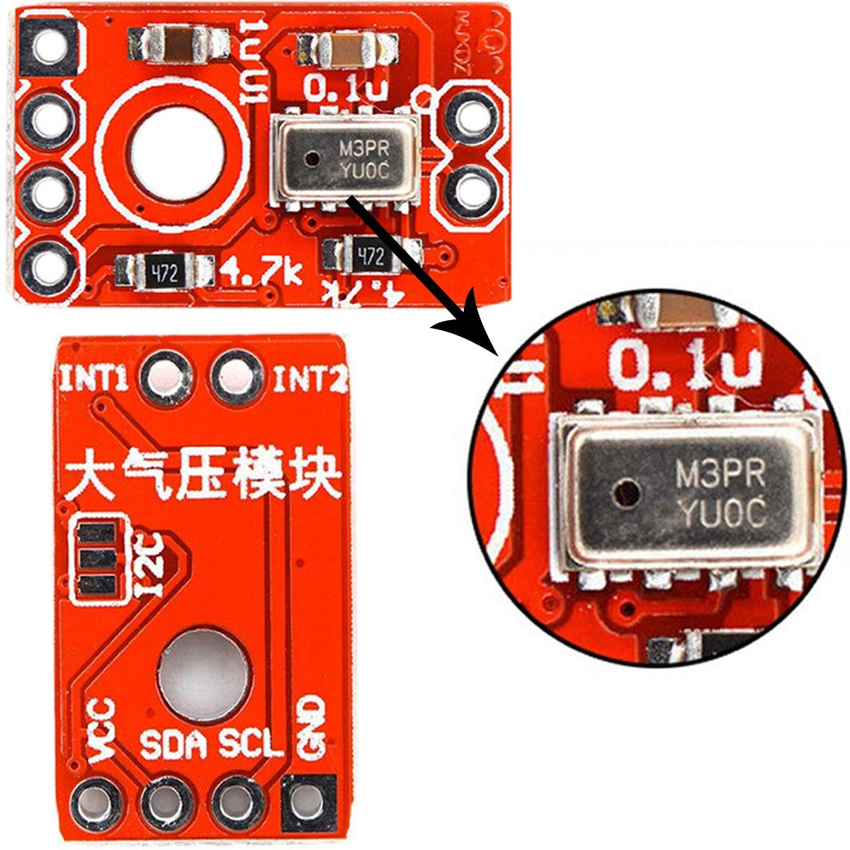 Youmile 1 Pcs Mpl3115a2 Iic Atmospheric Pressure Module Intelligent Temperature Pressure