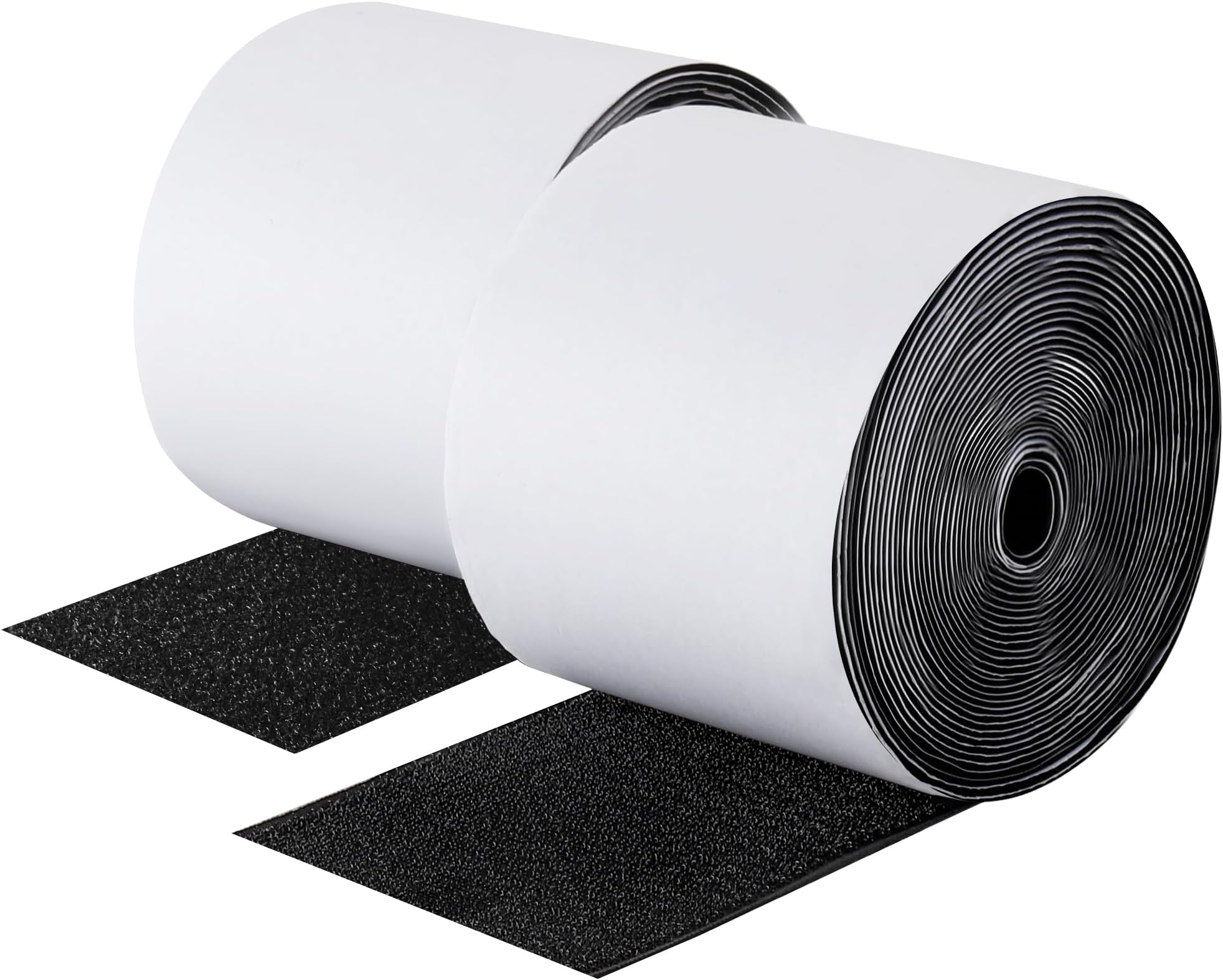 4.4 Inch x 21.3Feet Hook and Loop Tape Strips with Adhesive, Nylon ...