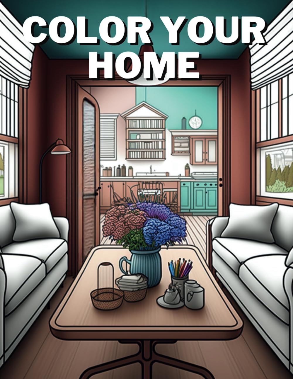Color Your Home: An Adult Coloring Book of Beautiful Vacation Houses ...