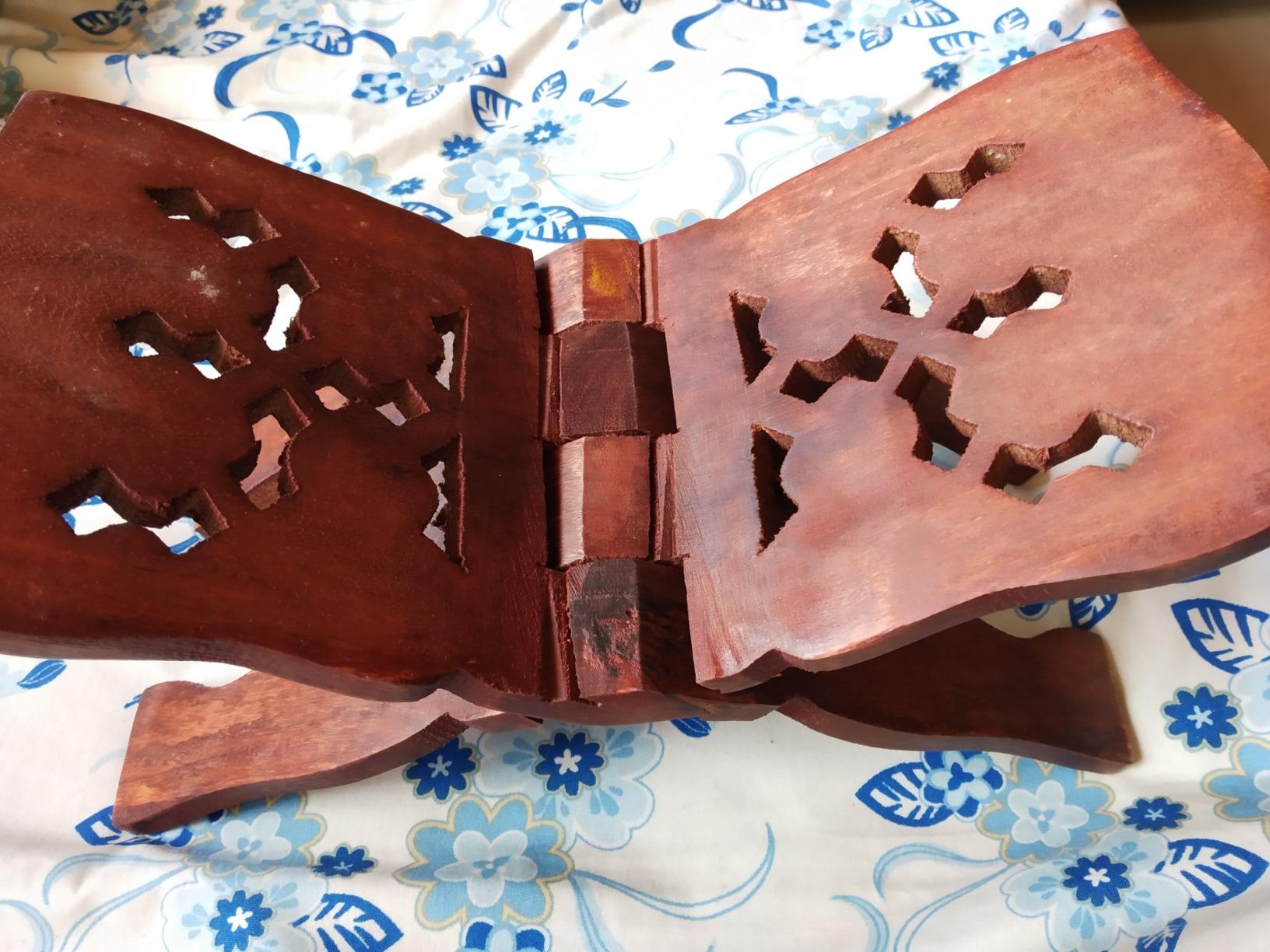 Buy Krishnagallery Wooden Pooja Book Stand,Bhagwat Geeta, Ramayan ...