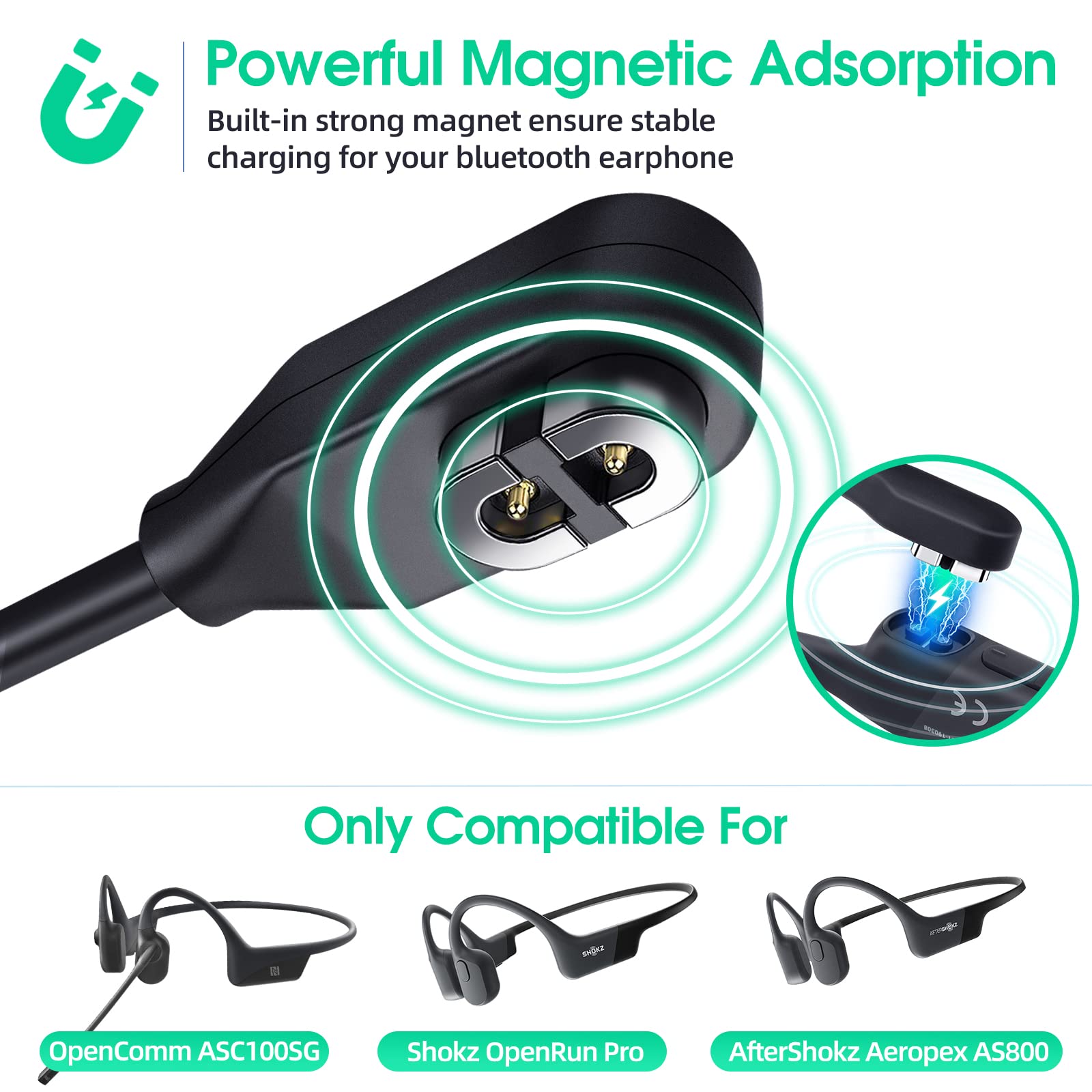 Snapklik.com : 2 Pack-6FT Charging Cable For AfterShokz Aeropex AS800 ...