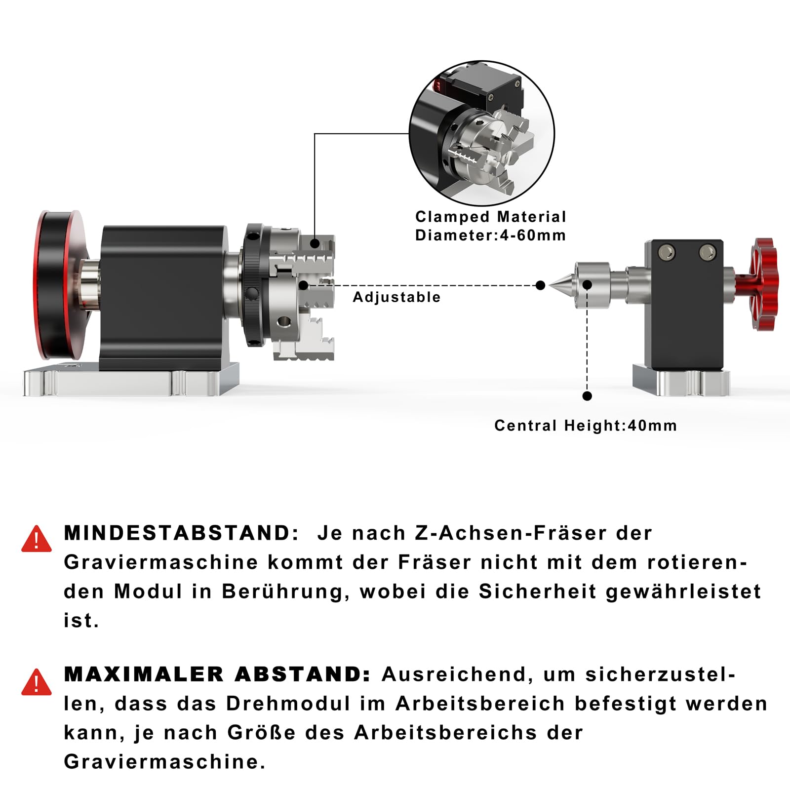 Snapklik.com : CNC Rotary Axis 4th Axis, Belt Reduction Ratio: 4:1 ...