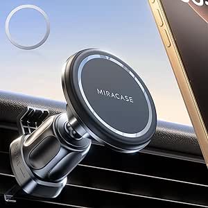 Miracase Handyhalterung Auto für MagSafe [20x N52 Magnet] Smartphone Halterung Universal ...