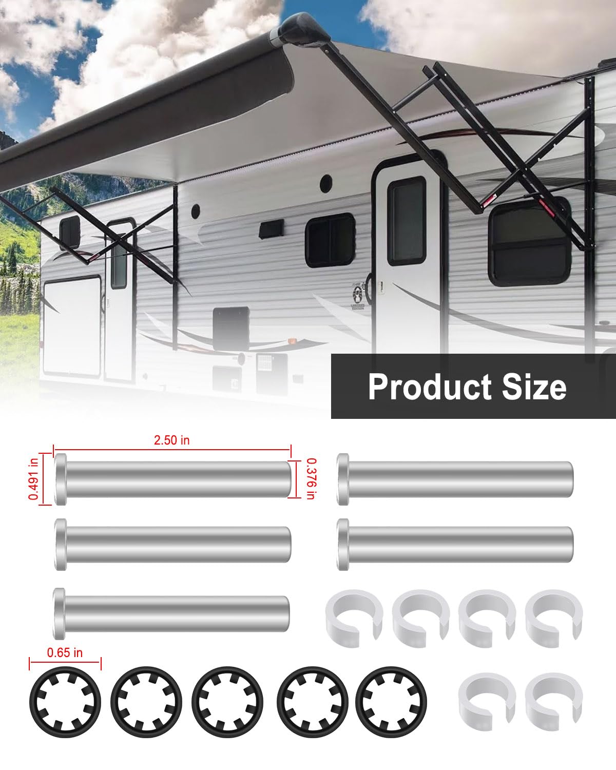 Rv Awning Repair Kit V Awning Epai Pins Fastenes Kit With Gas Sping ...