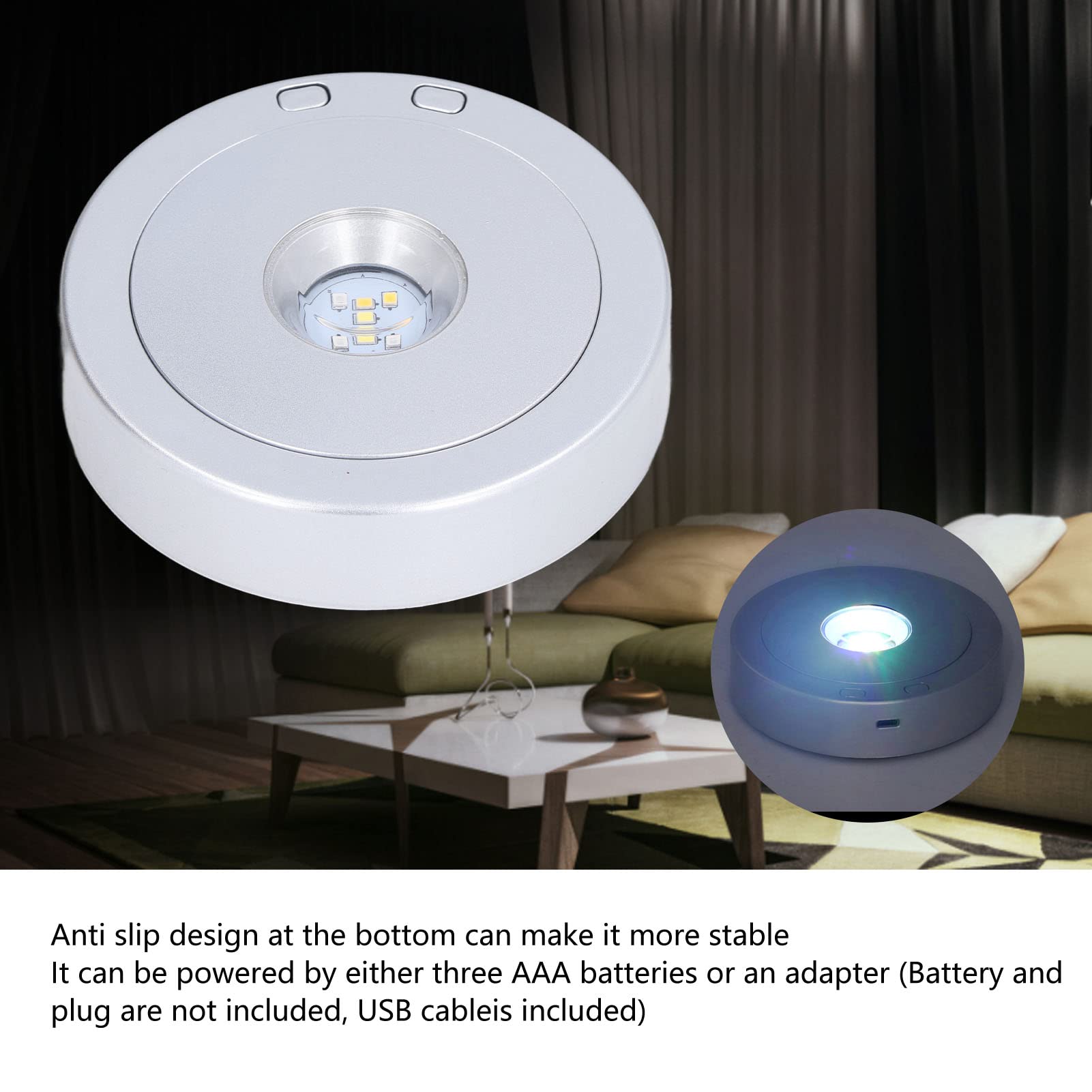 Rotating Lighted Display Base New Wooden LED Light Display Base