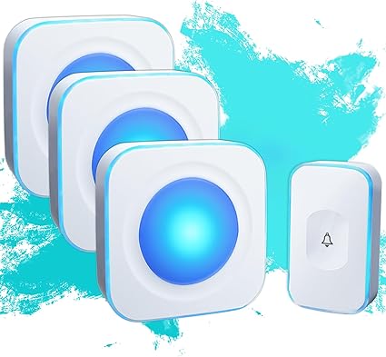 Wireless Doorbell 1200Ft Door Bells for Home with Flashing Light ...