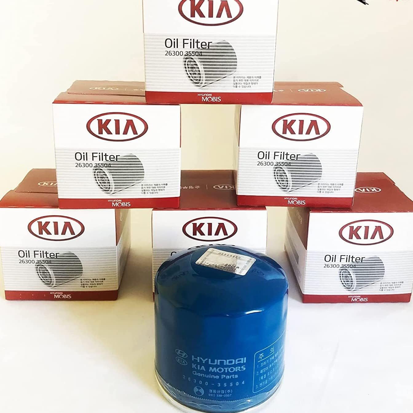 Amazon.com: Hyundai 26300-35505 Filtro de aceite (nueva versión de 35504) : Automotriz