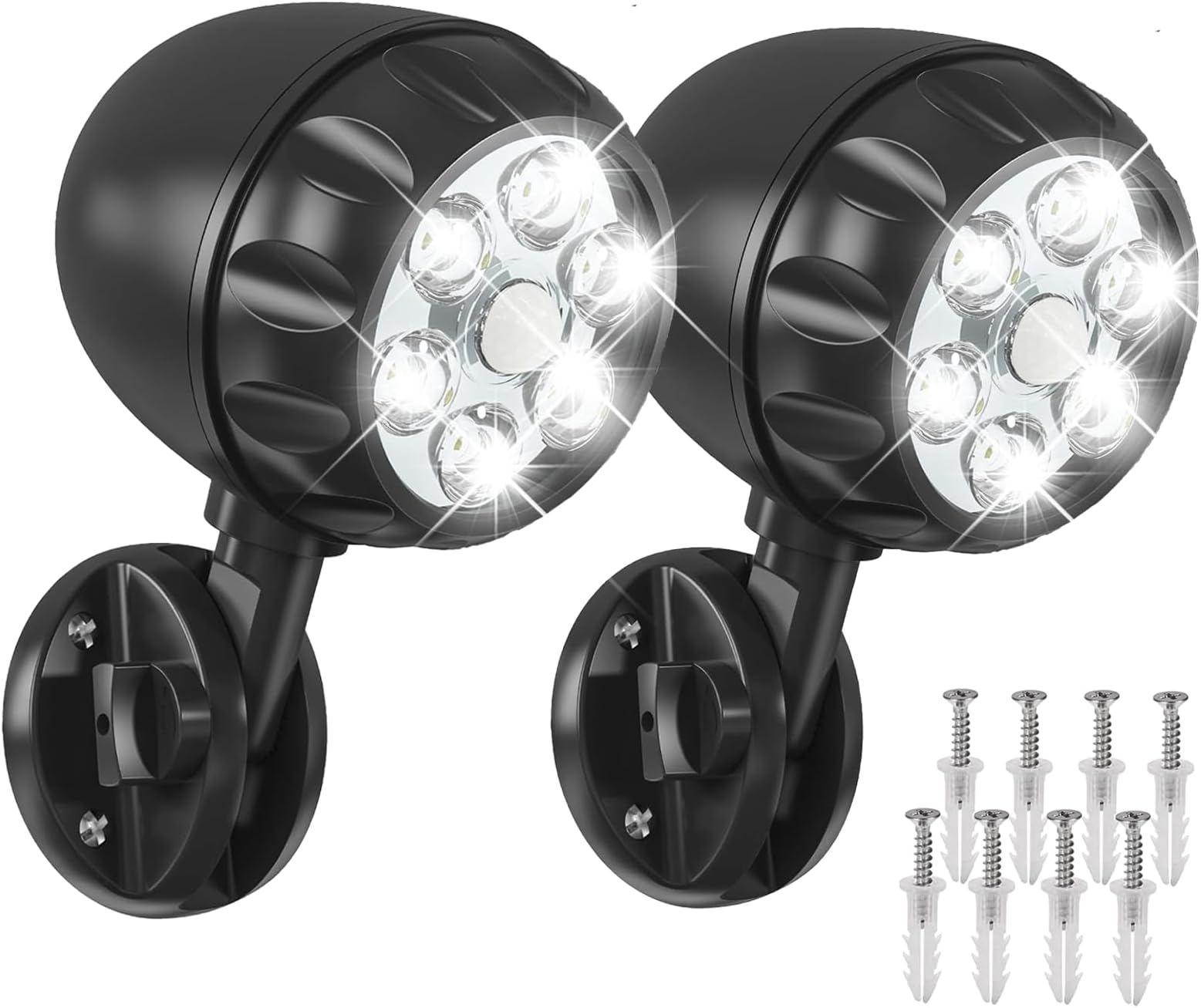 YoungPower Battery Operated Motion Outdoor Lights, 6 LEDs 800 Lumen ...
