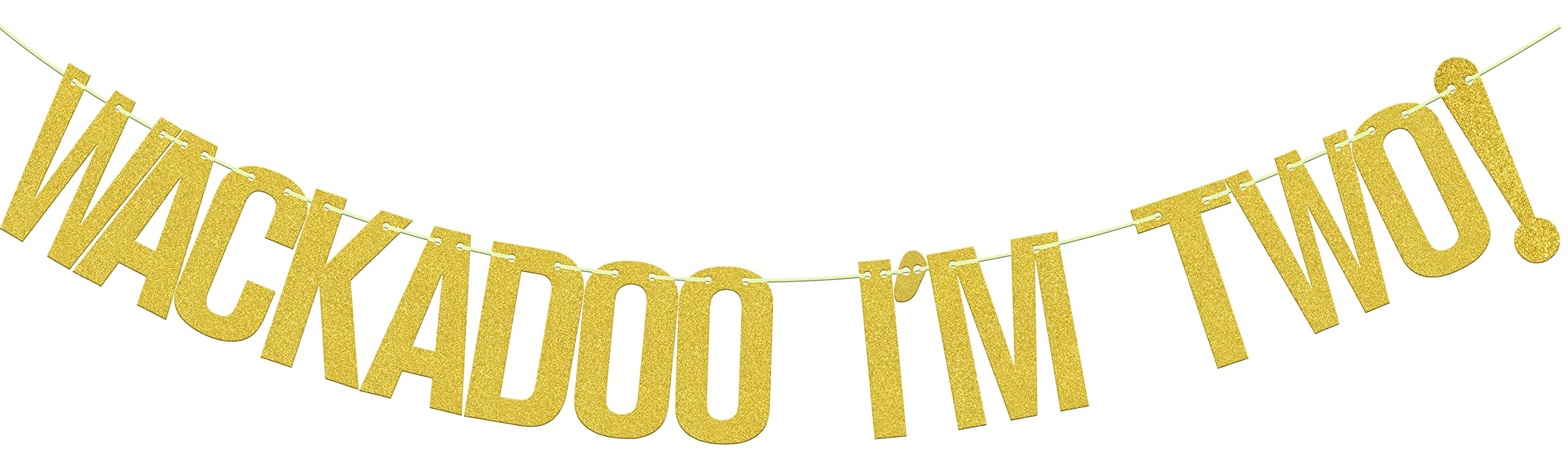 Amazon.com: Wackado* I'm 2 Banner, Second Birthday, Happy 2nd Birthday ...