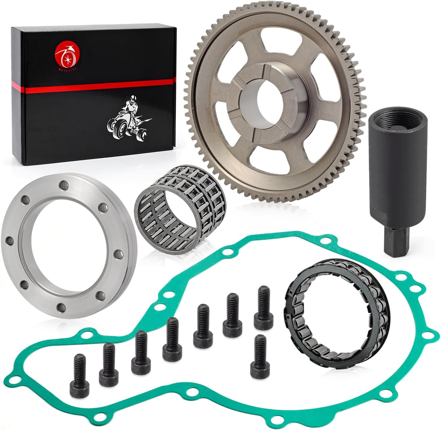 Amazon.com: Starter Clutch kit Idler Gear 72T One Way Bearing W/Gasket ...