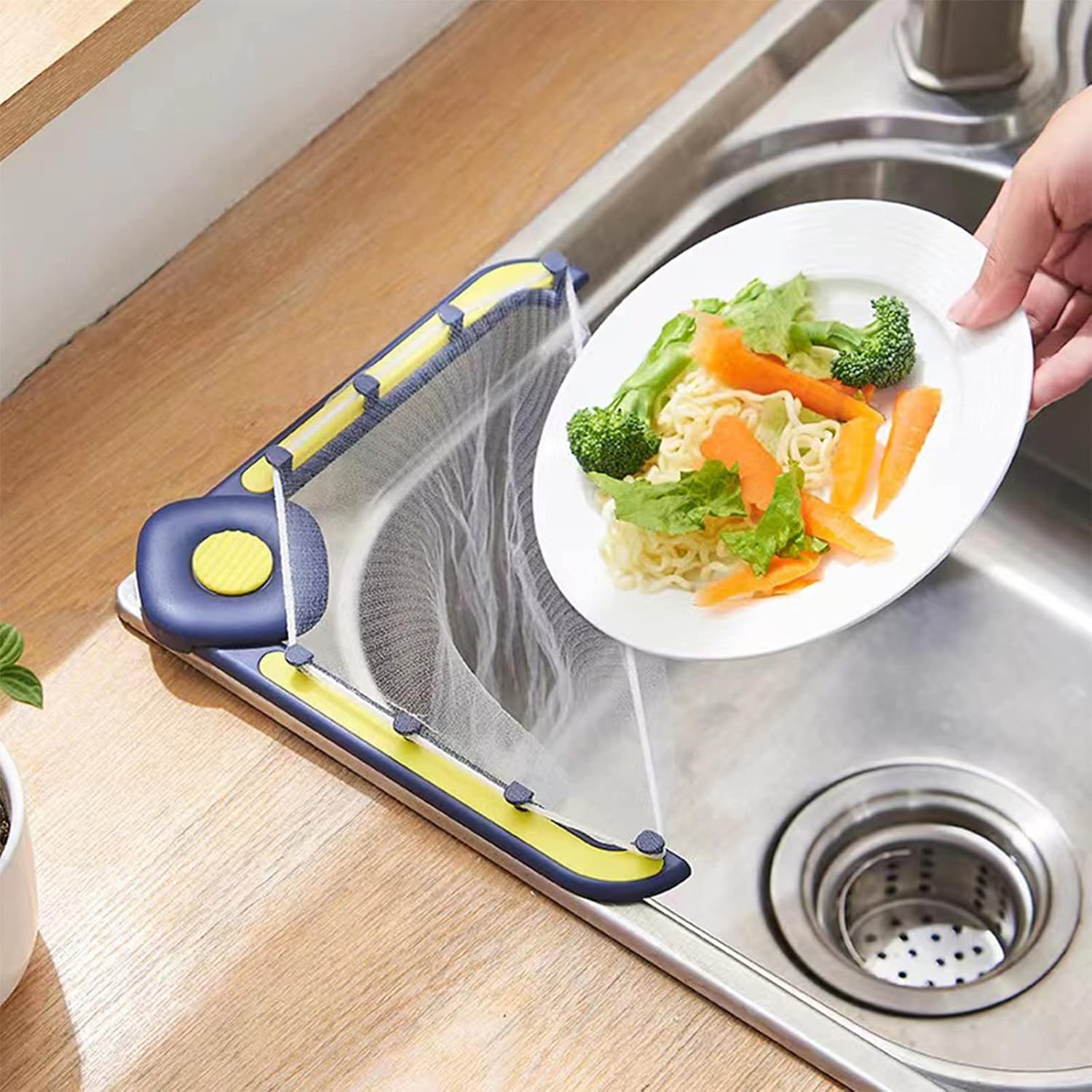 Amazon.com: Triangle Tri-Holder Filter with Sink Strainer Bag, Corner ...