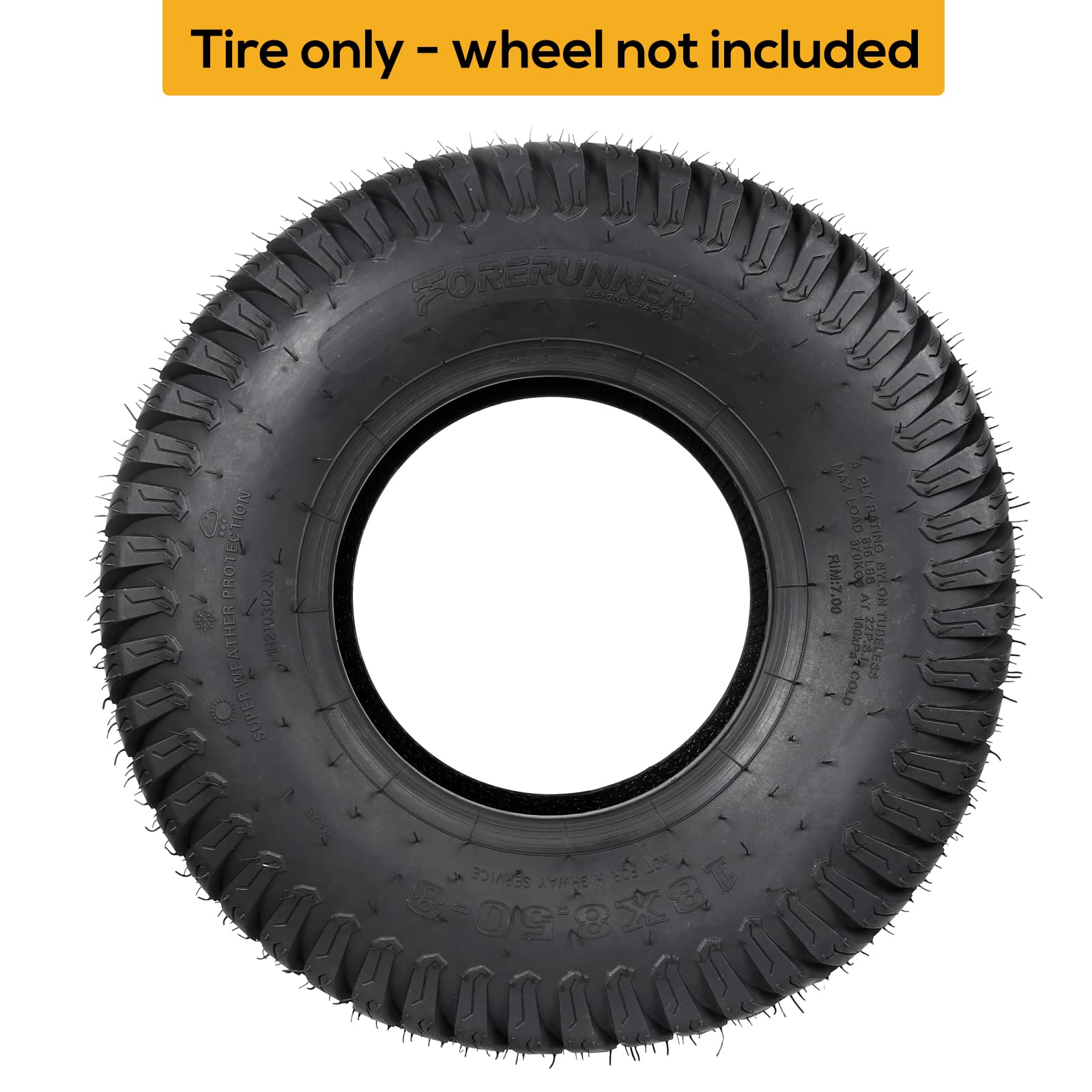 Snapklik.com : 18X8.5-8 Lawn Mower Tire, 18X8.50-8 Tractor Turf Tire, 4 ...