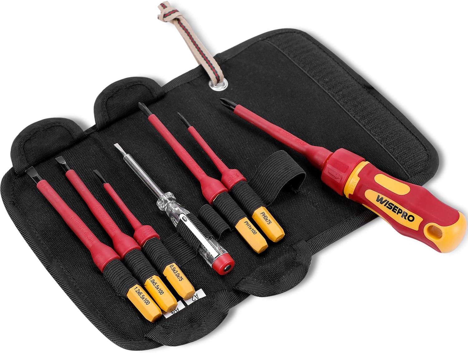 Amazon.com: WISEPRO 1000V Insulated Screwdrivers Set with Pouch, 8 PCS ...