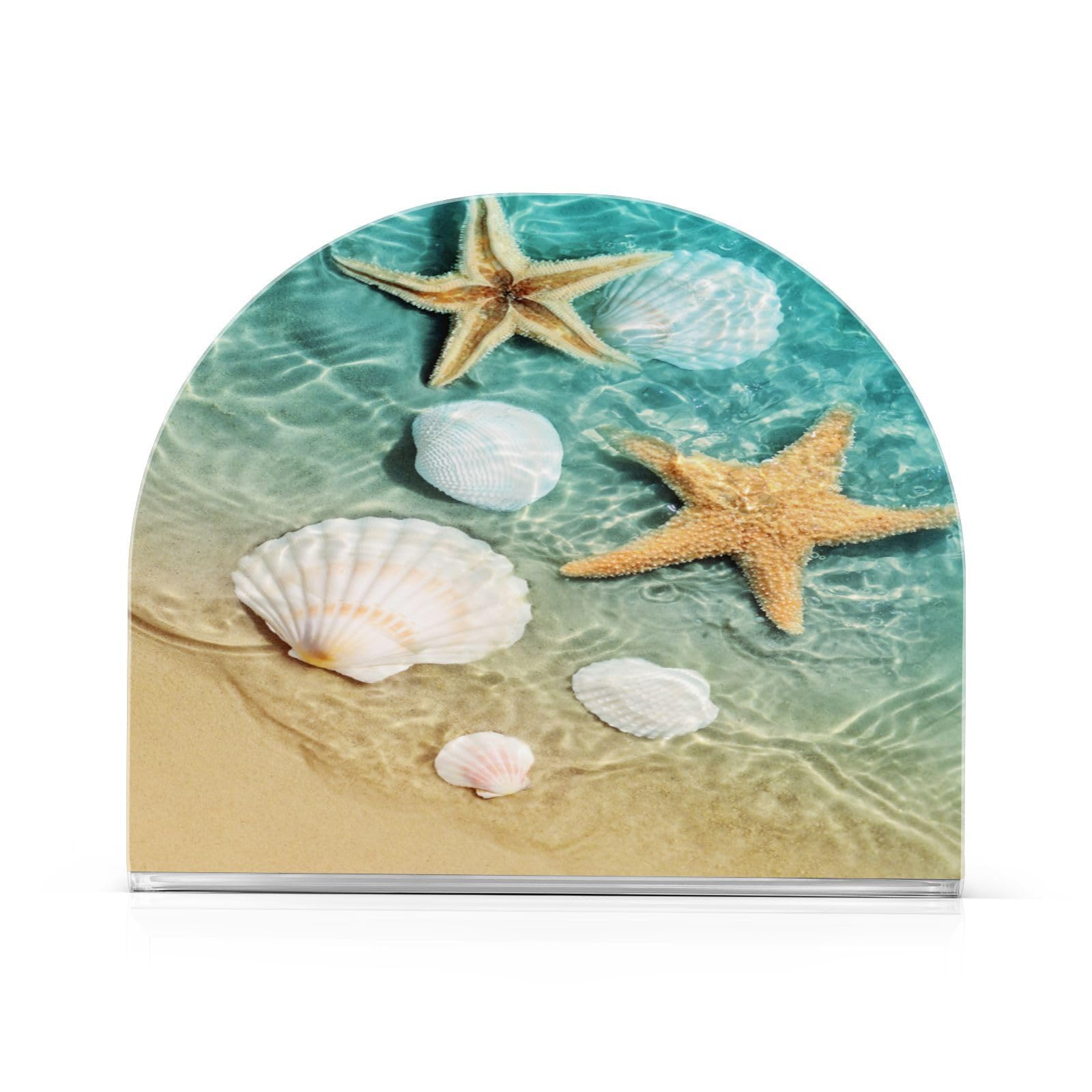 Amazon.com: Kigai Summer Beach Starfish and Seashell Napkin Holder for ...