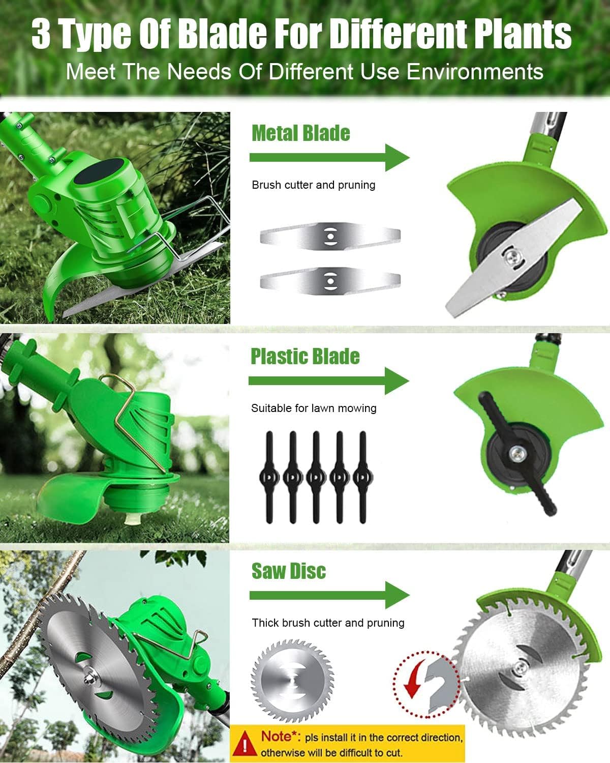 Snapklik.com : Banmiip Weed Wacker Battery Powered Electric Weed Eater ...
