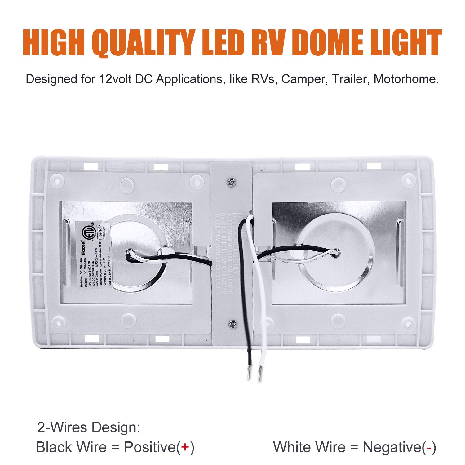 Facon 12v led motorhome lights with On&Off Switch, 12v caravan light ...