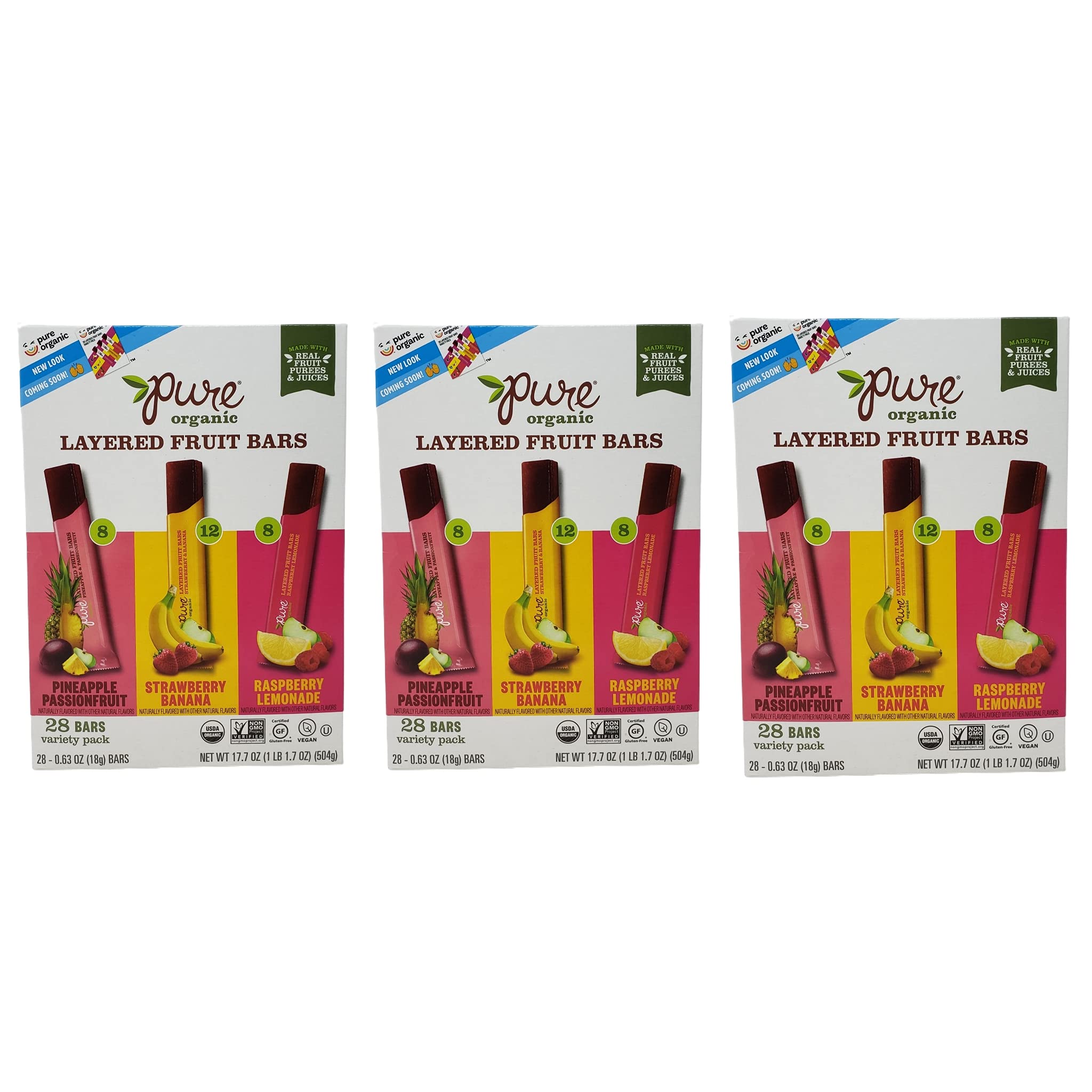 Snapklik.com : Pure Organic Layered Fruit Bars - Pineapple Passion Fruit