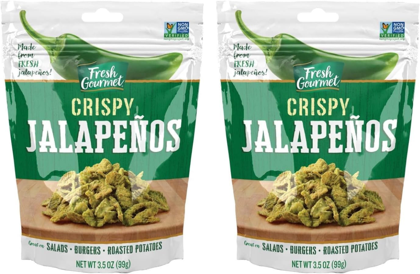 Amazon.com : Fresh Gourmet Lightly Salted Crispy Jalapenos 3.5 Ounce ...