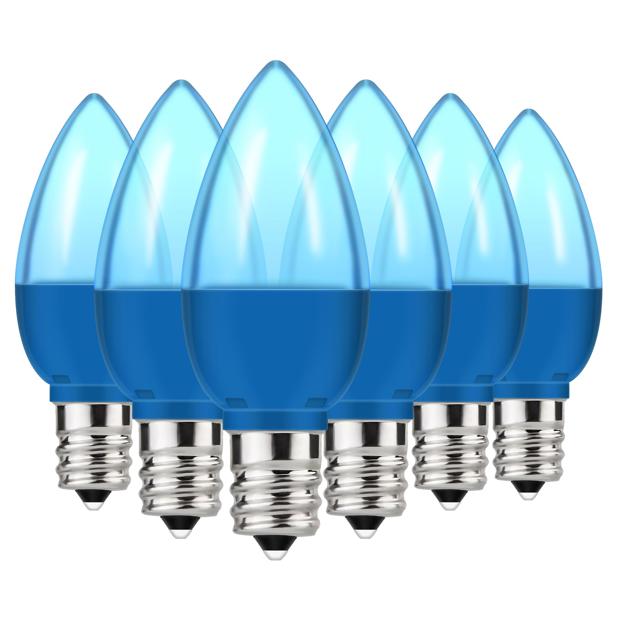 Flaspar C7 LED Candle Blue Light Bulb, 1W (10Watt Equivalent) C7 Night ...