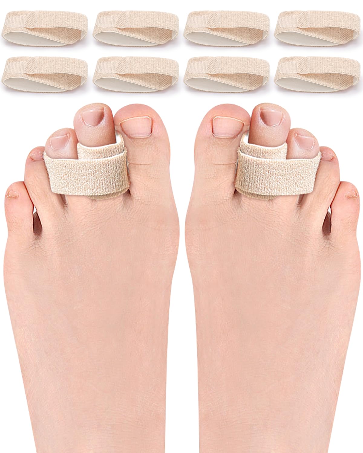 Amazon.com: PGRODE 8Pcs Fabric Broken Toe Tapes Wraps Hammer Toe ...
