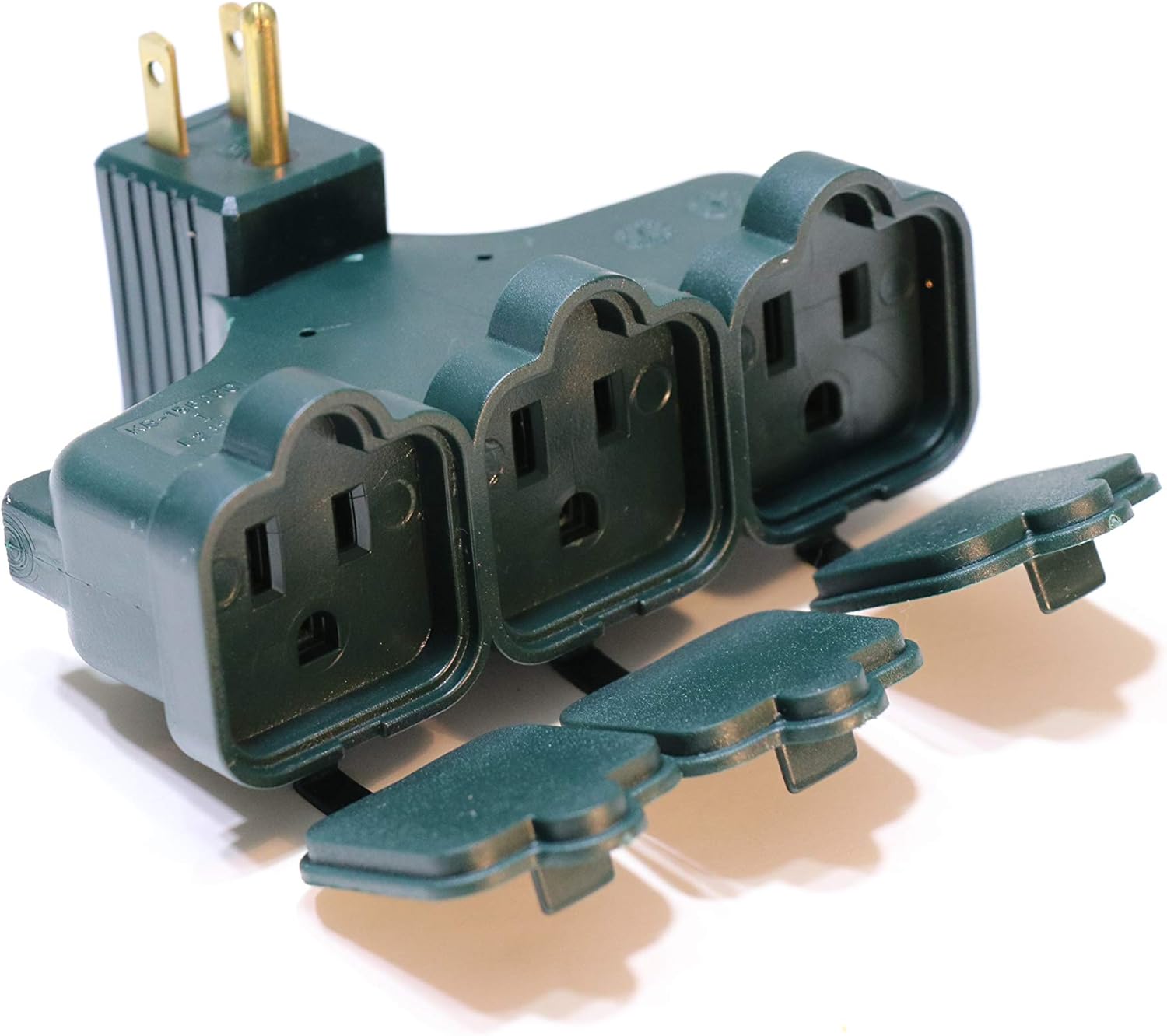 Heavy Duty 3 Outlet Outdoor Adapter with Safety Covers - Outdoor Outlet ...