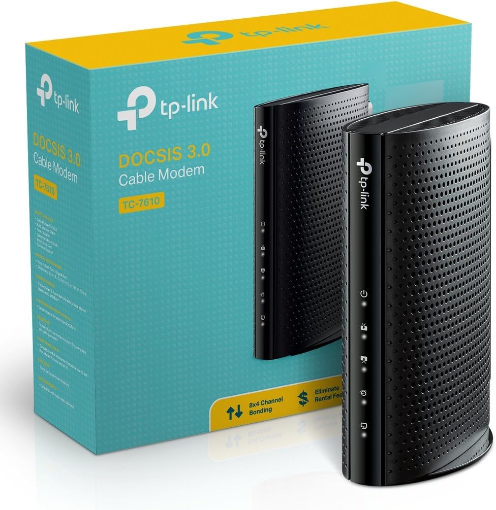 Amazon.com: TP-Link TC-7610 DOCSIS 3.0 (8x4) Cable Modem. Max Download ...