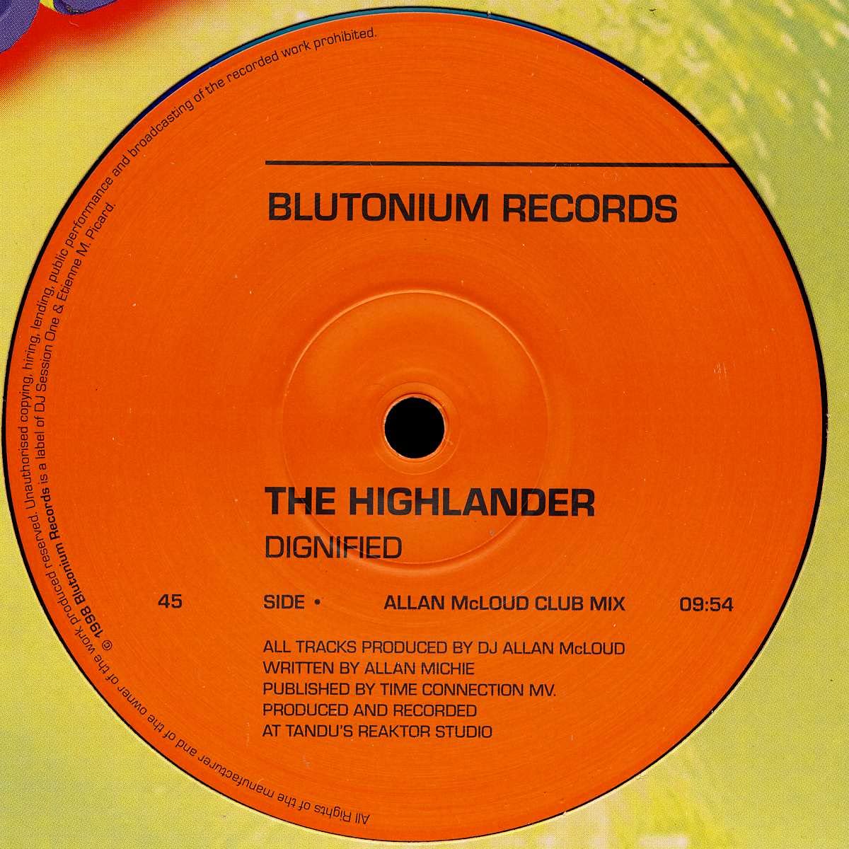 Amazon.com: Highlander: Dignified [12" Maxi, Blutonium BLU 002]: CDs ...