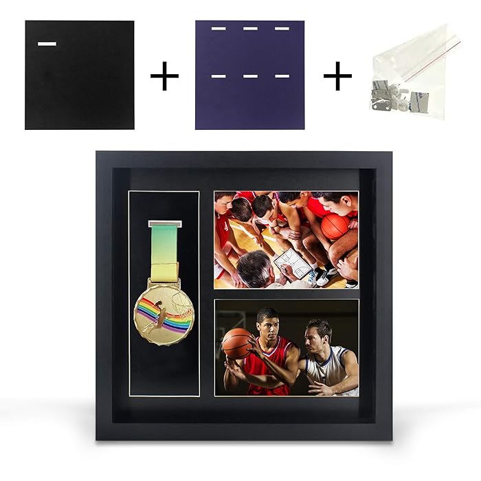 Buy Iheipye Large Medals Display Shadow Box - 6 Medal Display case ...
