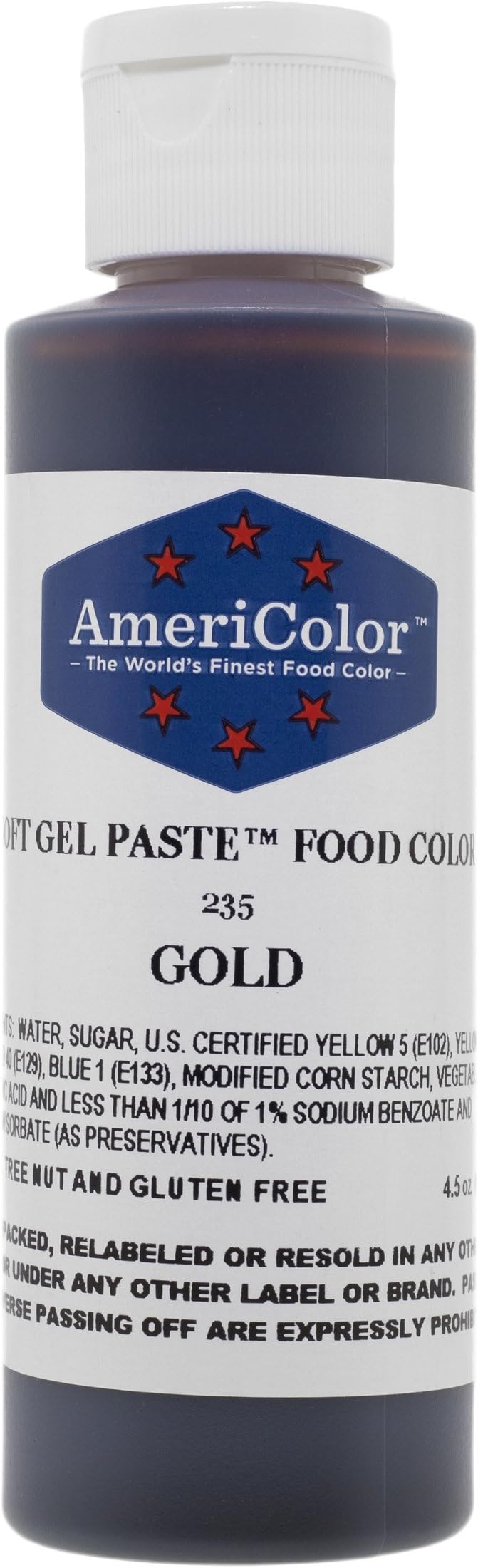 Amazon.com: Americolor Soft Gel Paste Food Color, 4.5-Ounce, Gold ...