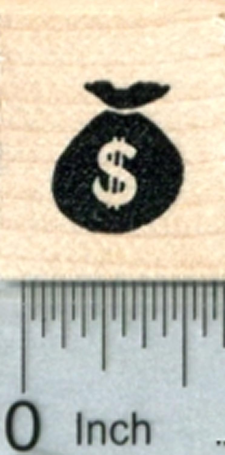 Amazon.com: Tiny Money Bag Rubber Stamp, 1/2 inch Payday, Calendar ...