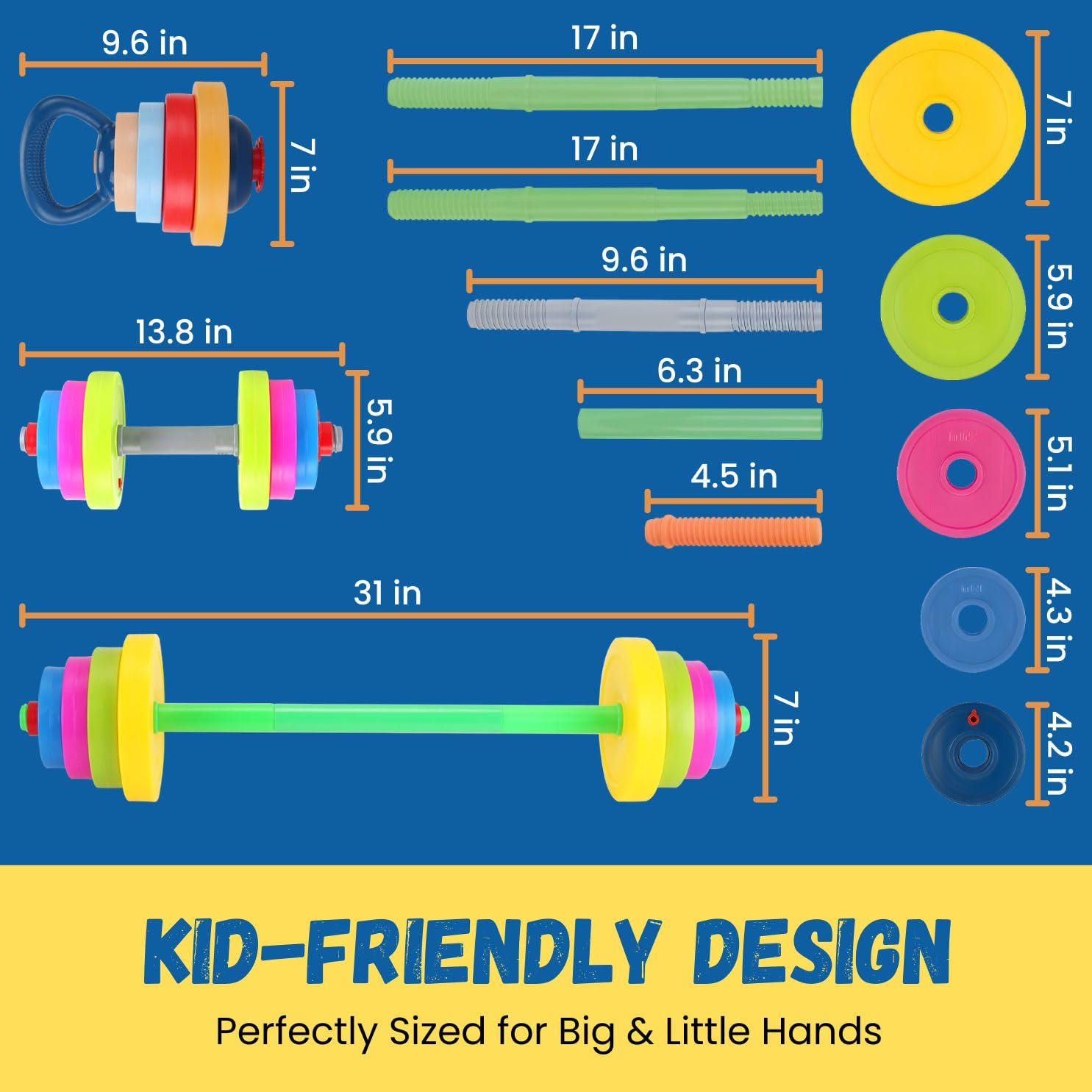 Snapklik.com : Kids Exercise Weight Set - 3-in-1 Adjustable Workout Toy ...