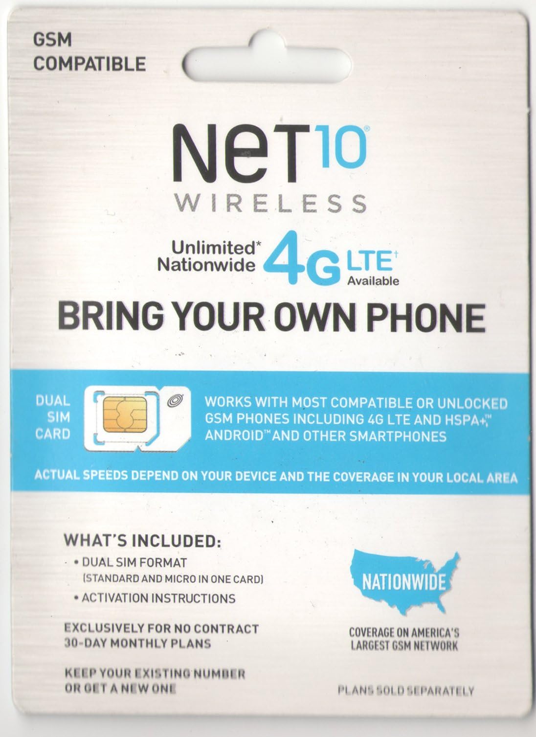 Amazon.com: Net10 Prepaid Sim Card Kit (Verizon Network), White ...