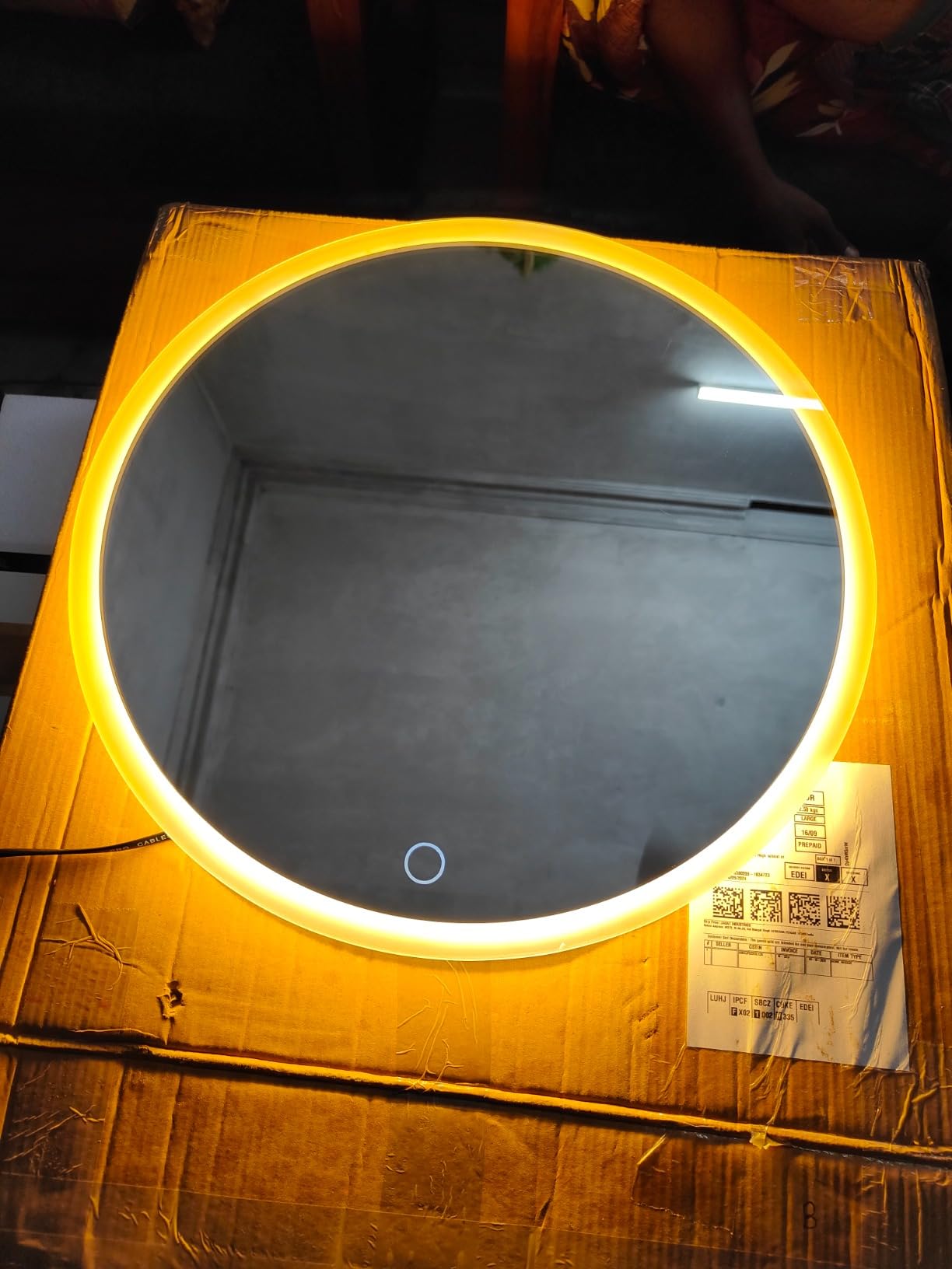 Buy Neveo Mirrors 18" Round 3in1 led Light Mirror with Touch Sensor on ...