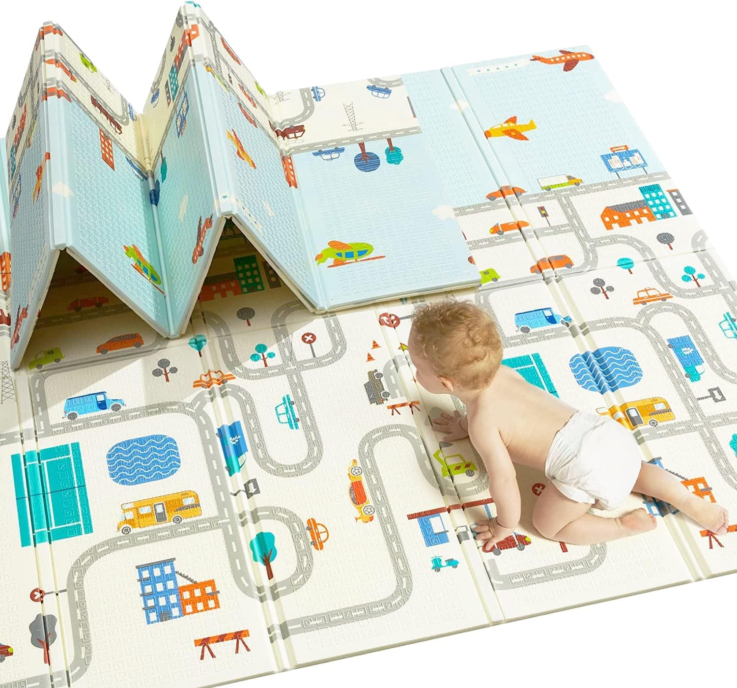 Buy AYSIS Play Mat Baby Double Sided Waterproof Baby Mat Carpet Crawl ...