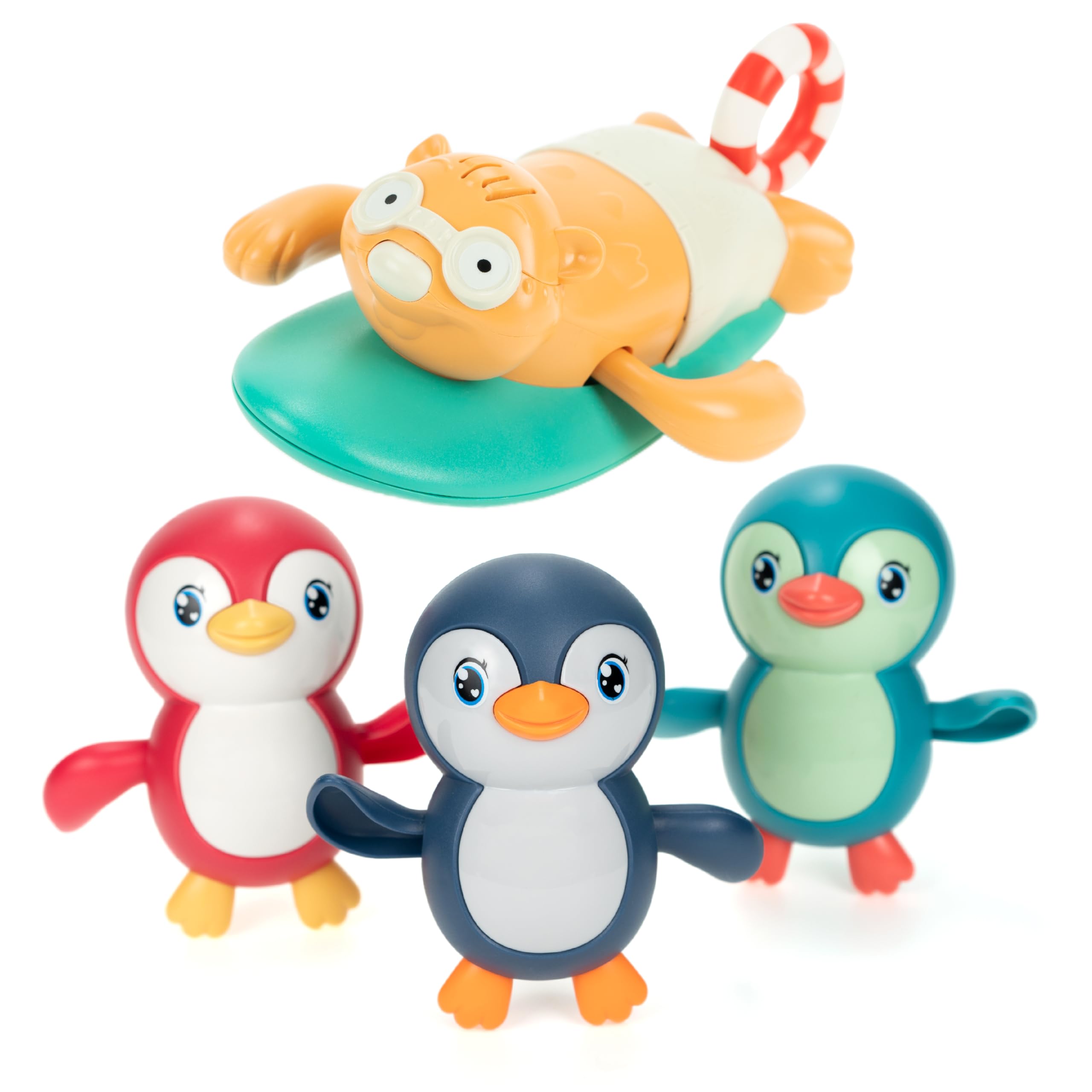 Amazon.com: DUCKBOXX XX Wind-up Bath Toys Bundle (4pcs) : Swimming ...