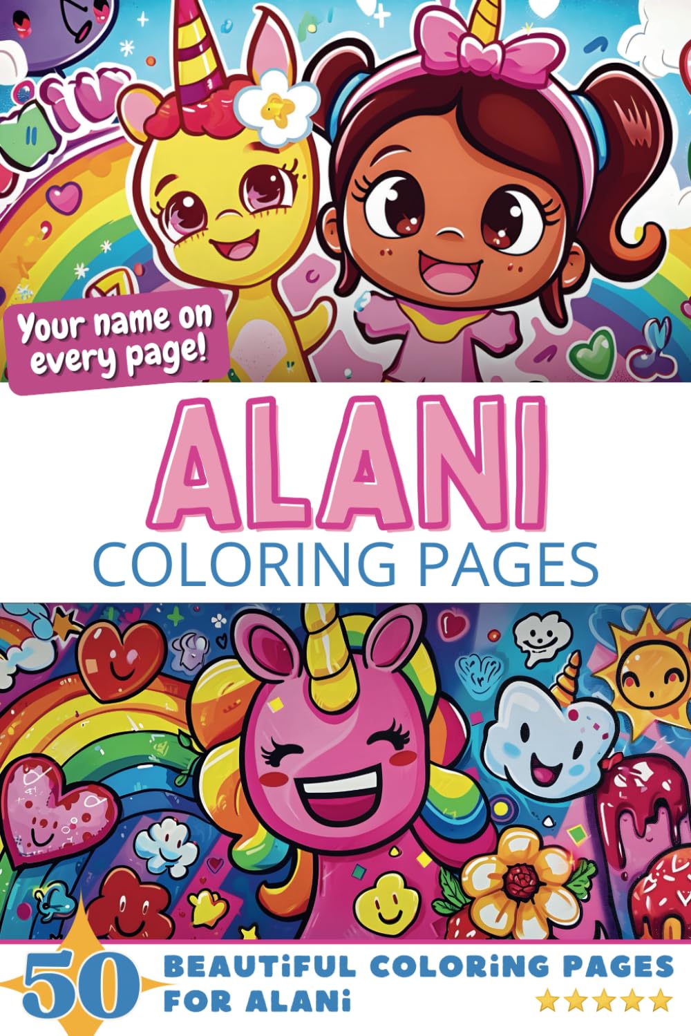 Alani Coloring Pages: Wow-Effect! Your name on every page - Alani ...