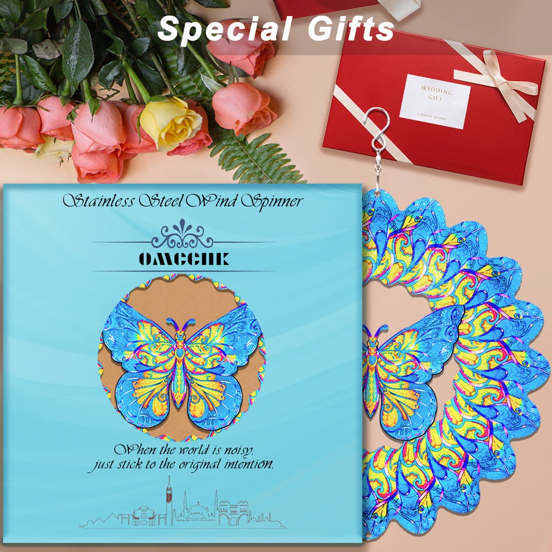 Snapklik.com : Butterfly Wind Spinners For Yard And Garden, 3D Spinning ...