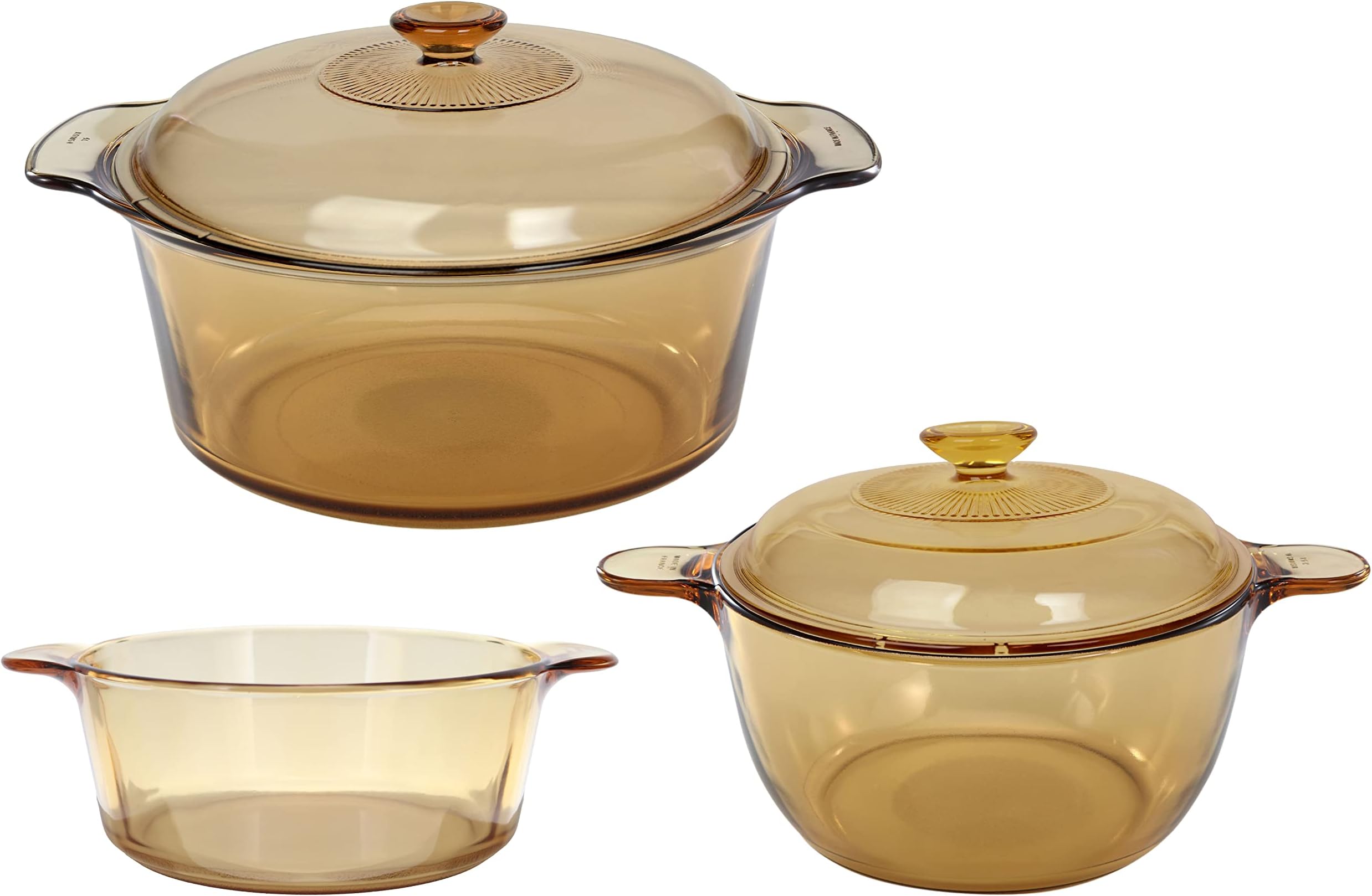 Amazon.com: Visions® 5-piece Dutch Oven Cookware Set with 3.5-liter ...
