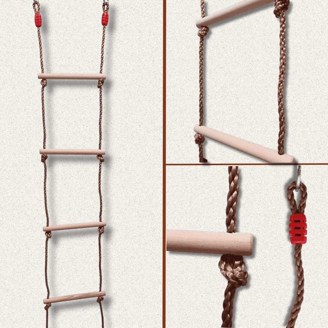 Snapklik.com : ISOP Swedish Wall Rope Ladder 6.5 Ft - Climbing Rope ...