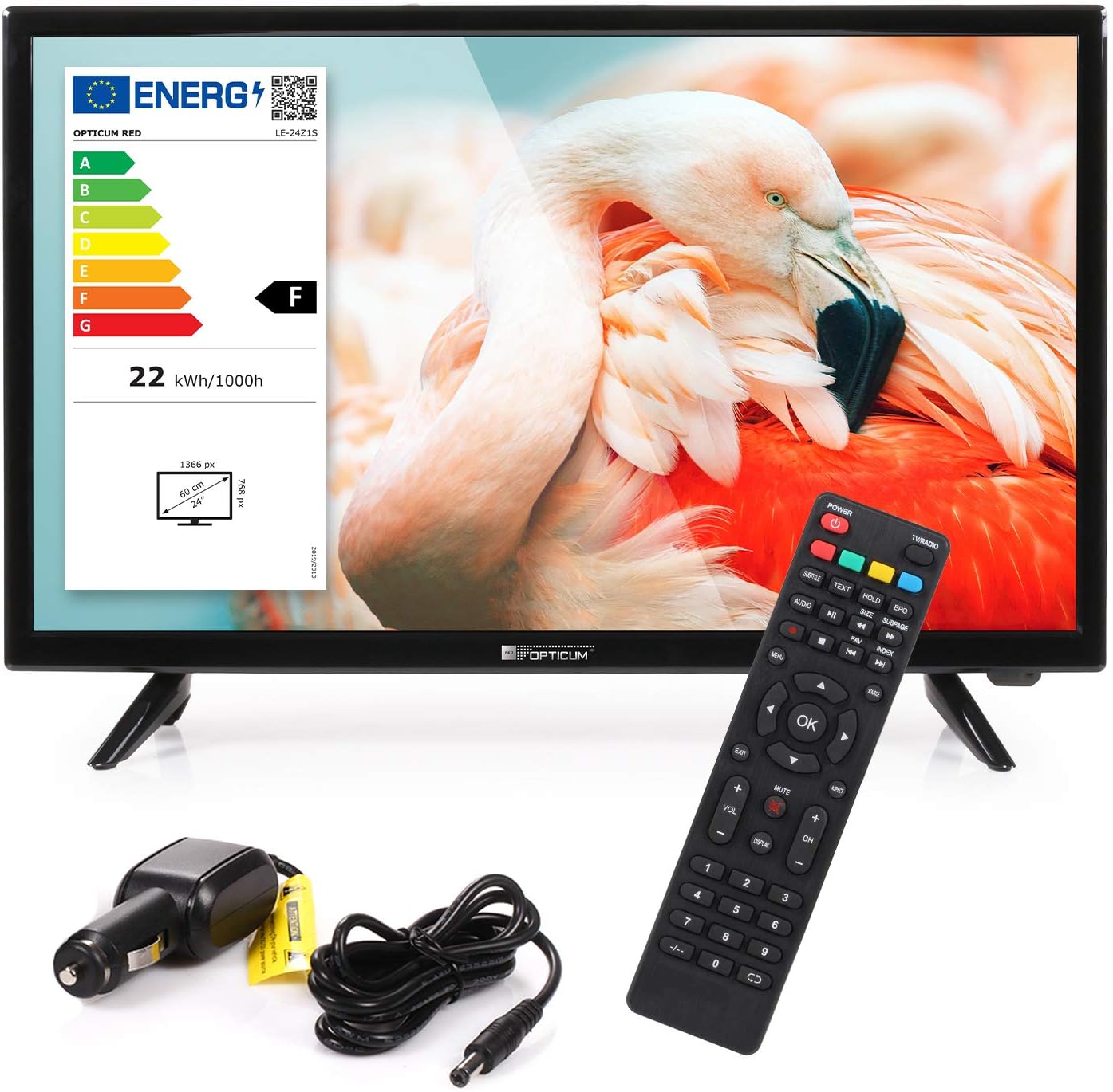 REFLEXION LED 23.6 Zoll TV LDDW-24 DVB-S2 / C / T2 DVD, 24 Volt 12 Volt ...