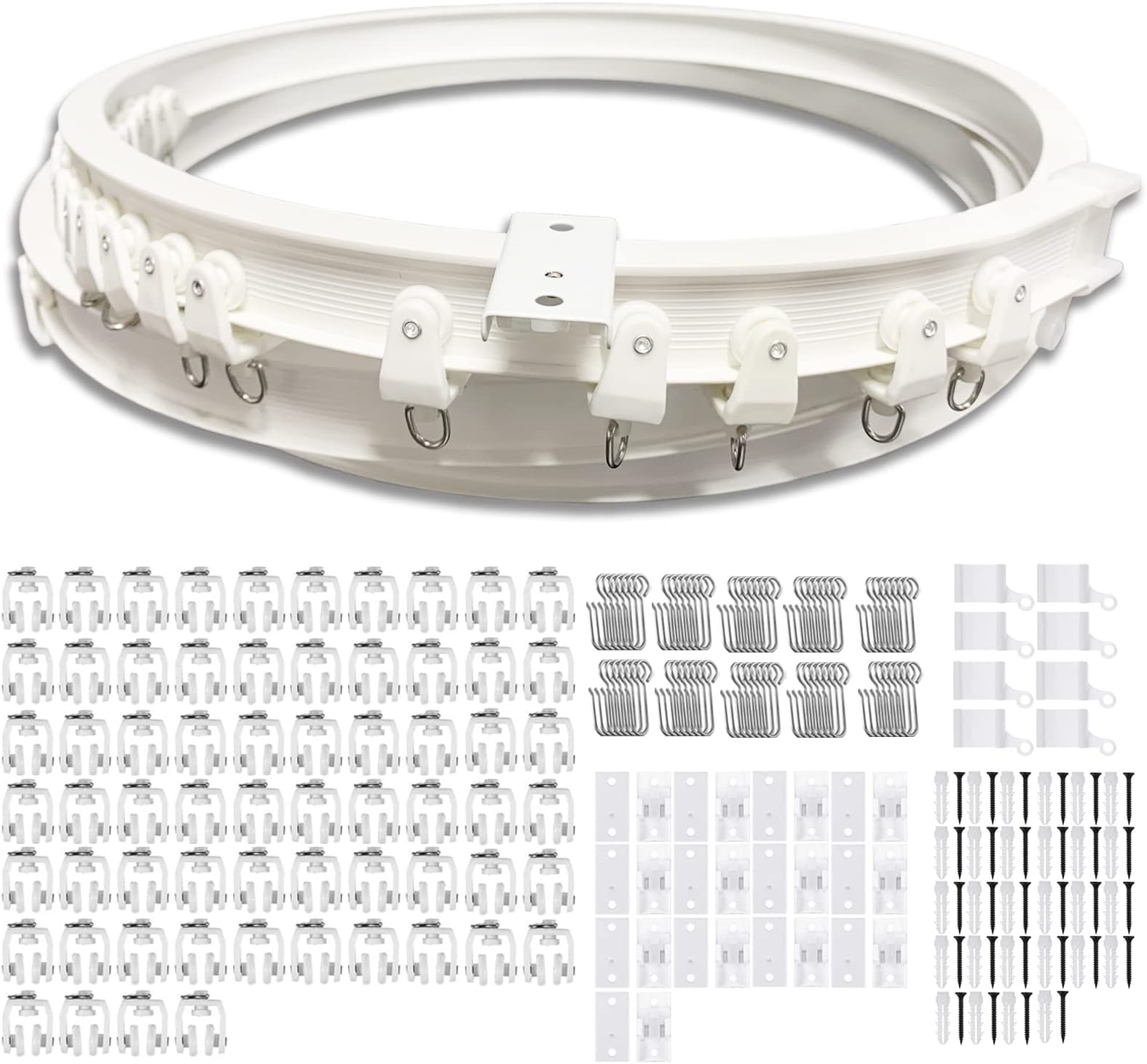 Amazon.com: Flexible Bendable Ceiling Curtain Track, 5m (16.4ft ...