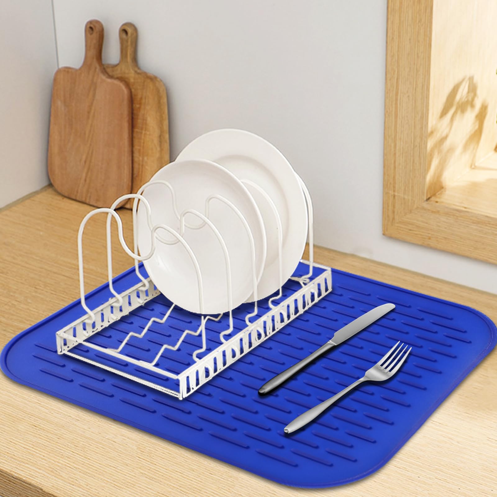 Amazon.com: Fchil Silicone Draining Mat for Kitchen Sink, Heat ...