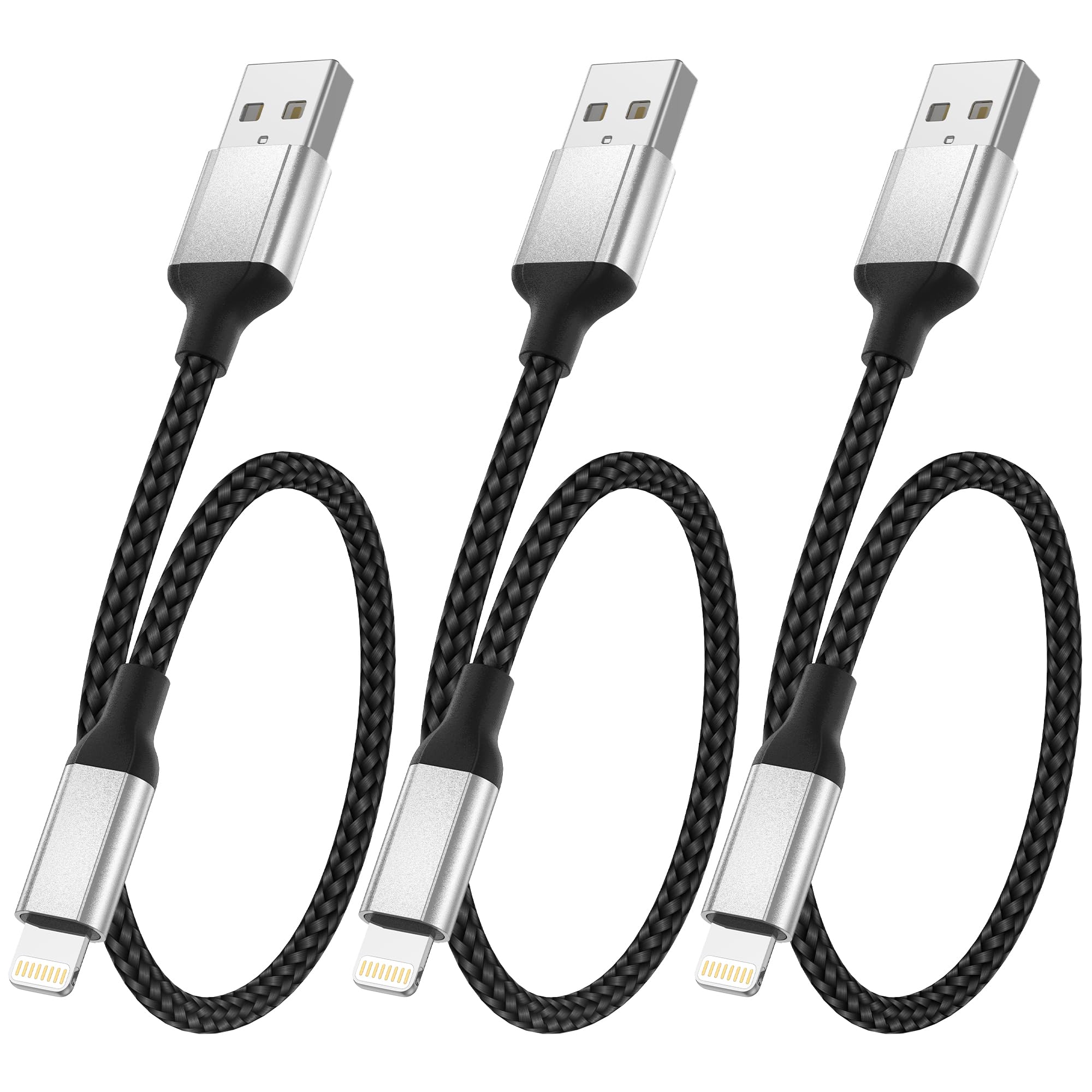 Amazon.com: 6 inch Short iPhone Charging Cable, 3 Pack 0.5ft USB to ...