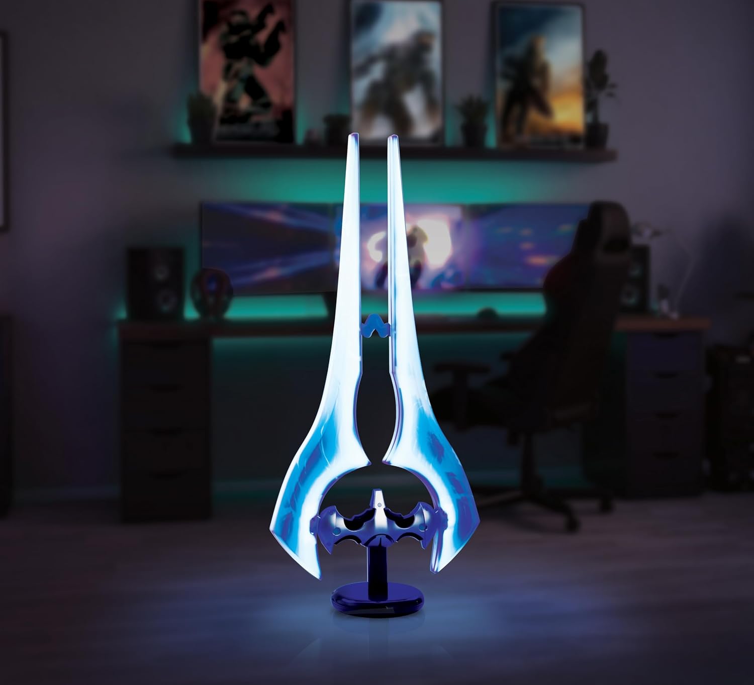 Ukonic Halo Light-Up Covenant Energy Sword Collectible Floor Standing ...