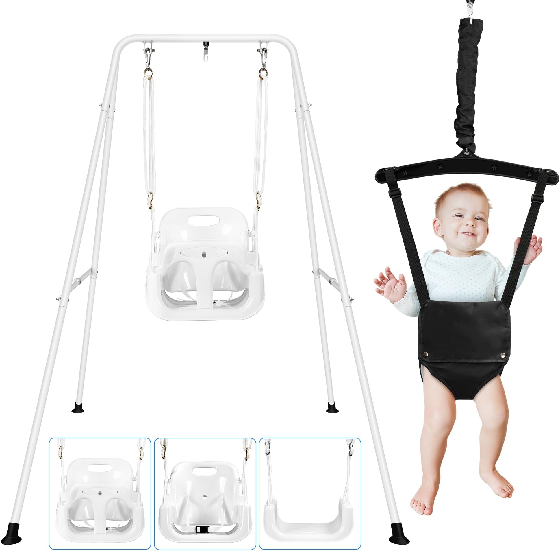 Amazon.com: Rengue 4-in-1 Baby Toddler Swing, Baby Jumpers and Bouncers ...
