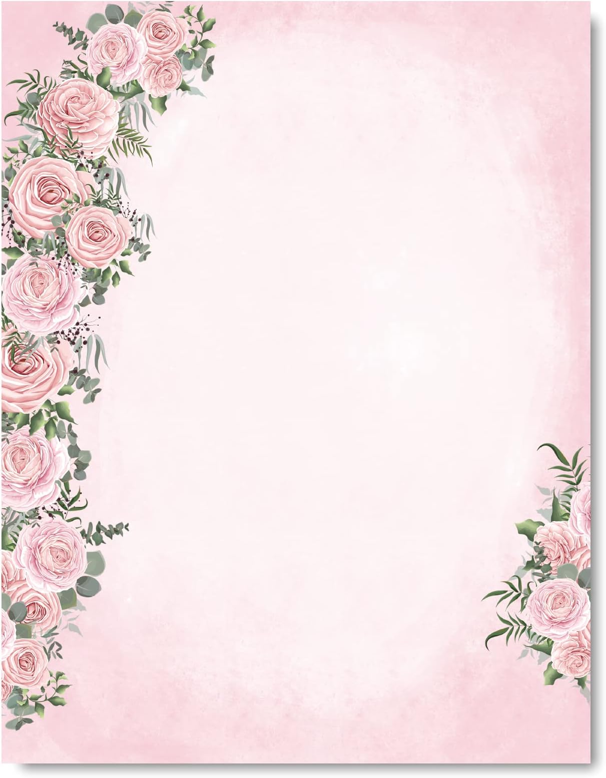 Amazon.com : AnyDesign 80 Pack Spring Stationery Letterhead Paper Pink ...